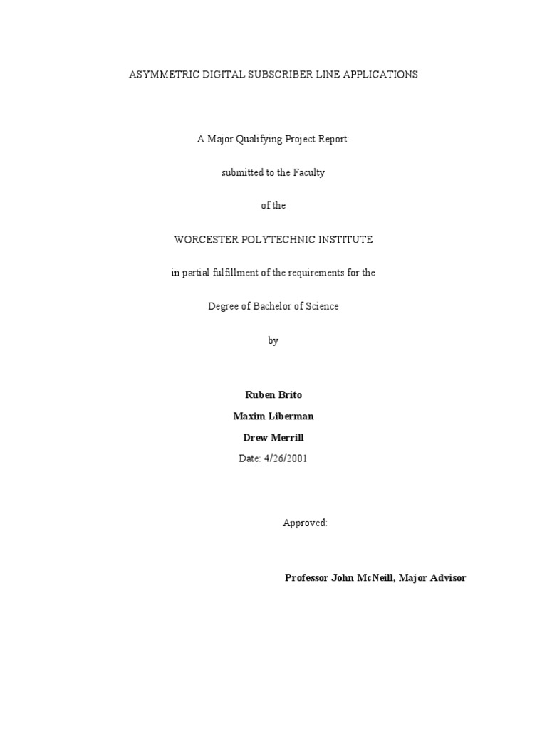 Asymmetric Digital Subscriber Line Applications | PDF | Amplifier | Orthogonal Frequency ...
