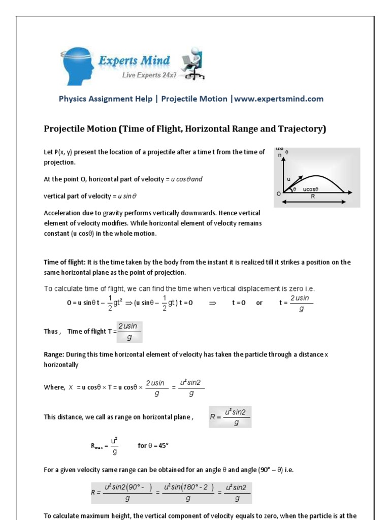 Projectile Motion | Download Free PDF | Mass | Physics