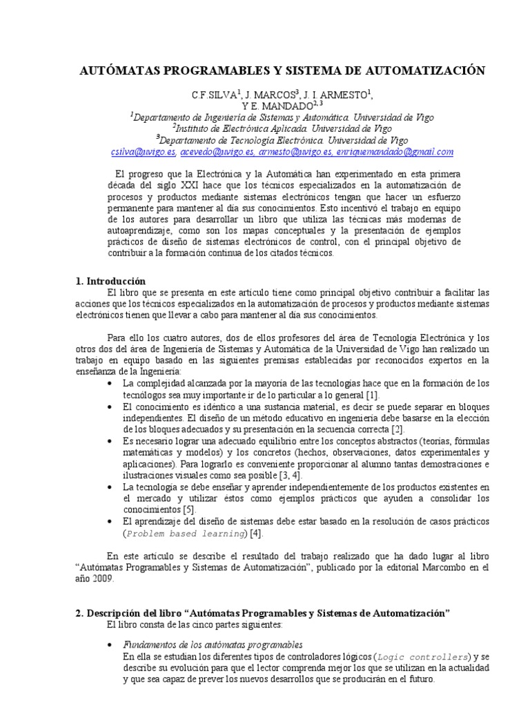 Automatas Programables y Sistemas de Automatización | PDF | Scada ...
