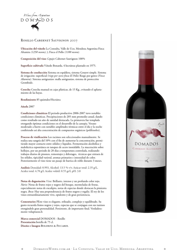 Rosillo Cabernet Sauvignon 2007 | PDF | Cocina, comidas y vino