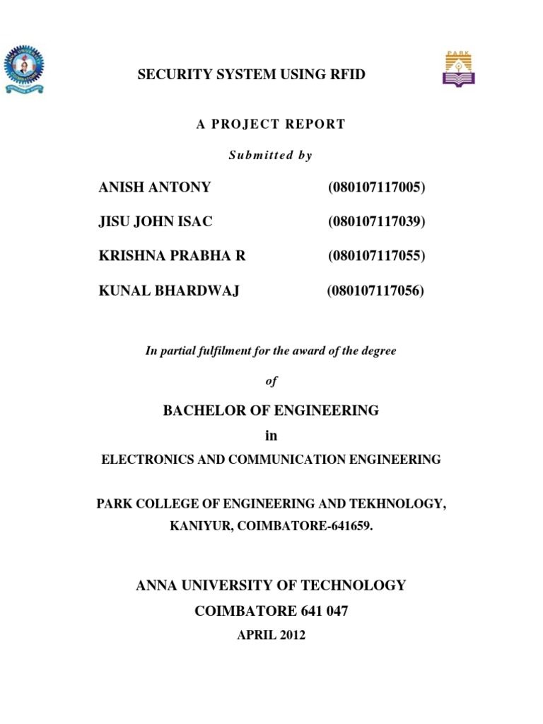 RFID-Based School Security System | PDF | Radio Frequency ...