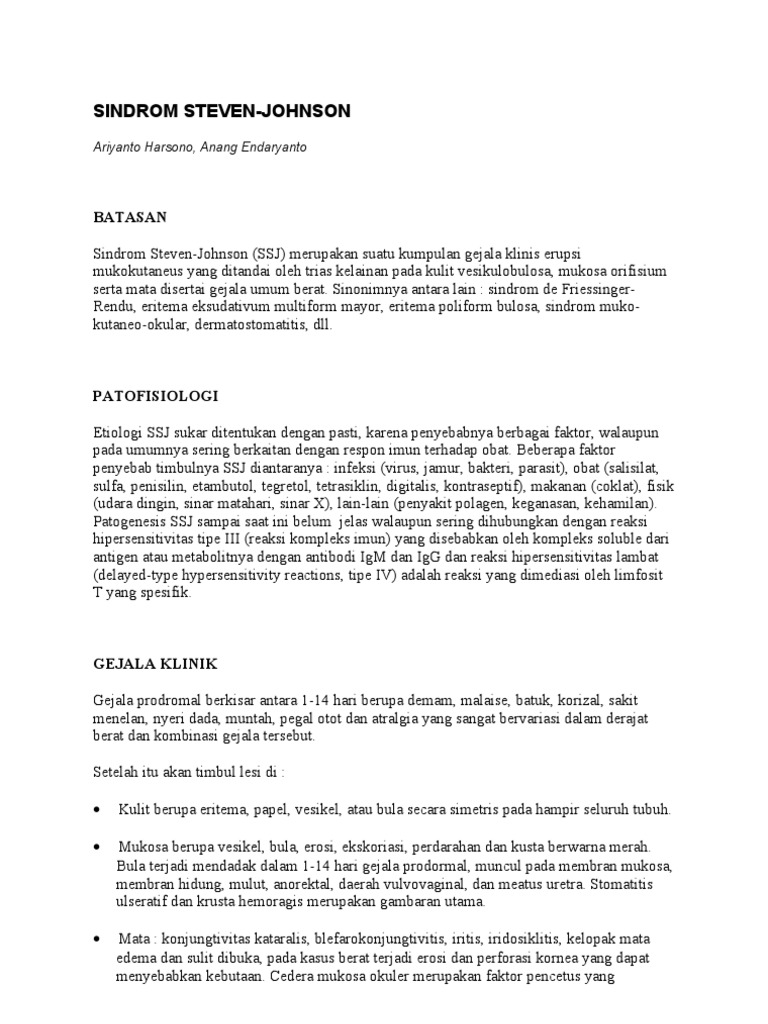 Sindrom Steven Johnson | PDF