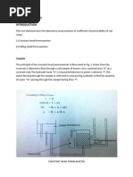 Falling-Head Permeability Test Guide | PDF | Experiment | Applied And ...