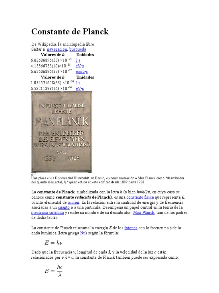 Constante de Planck