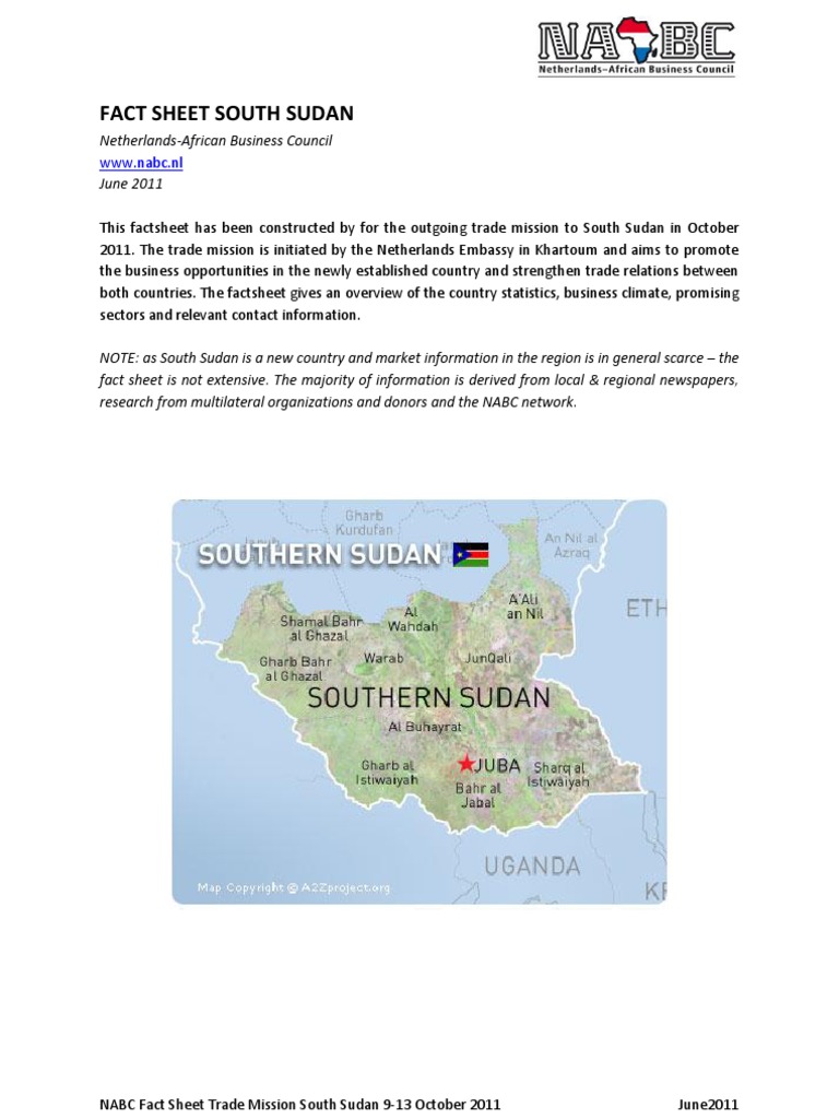 Fact Sheet South Sudan | PDF | South Sudan | Sudan