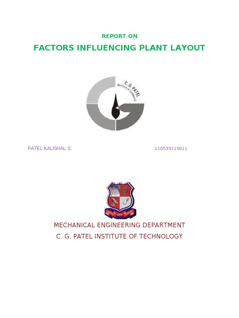 Factors Influencing Plant Layout Design | PDF | Factory | Ventilation ...