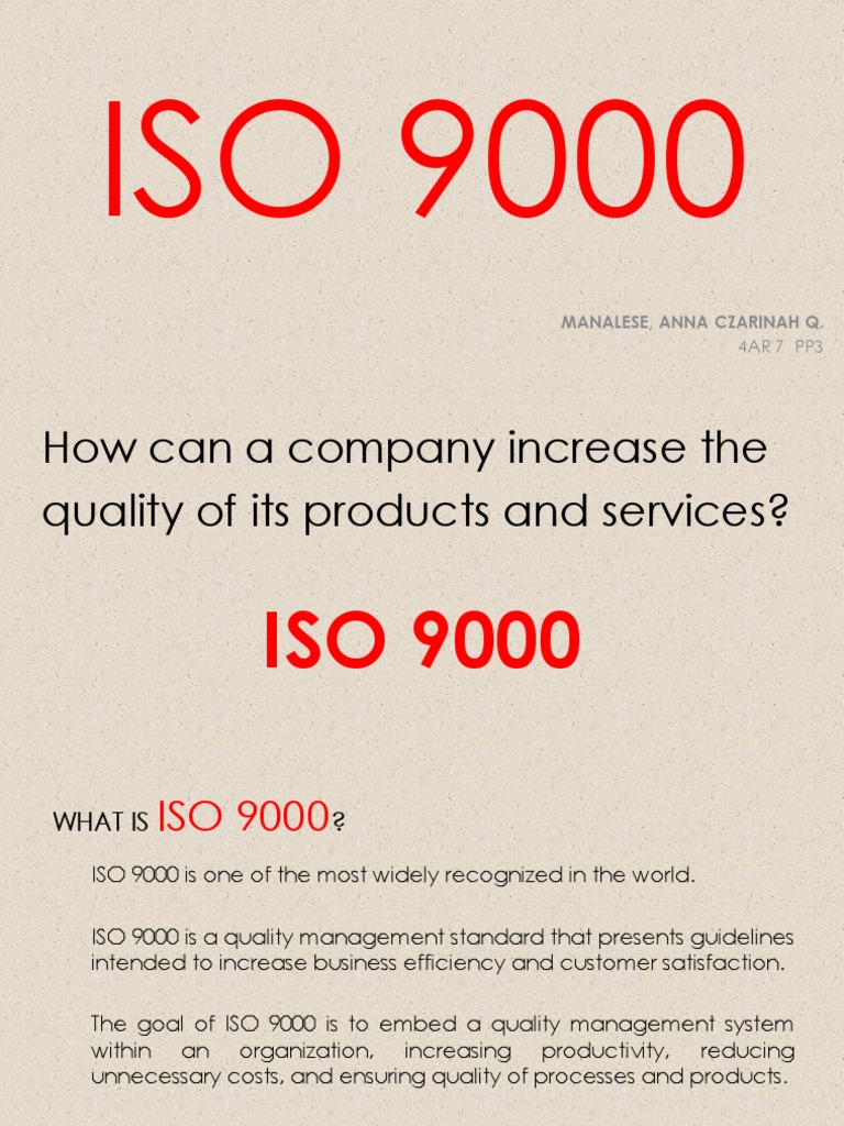 Iso 9000 | PDF | Iso 9000 | Quality Management