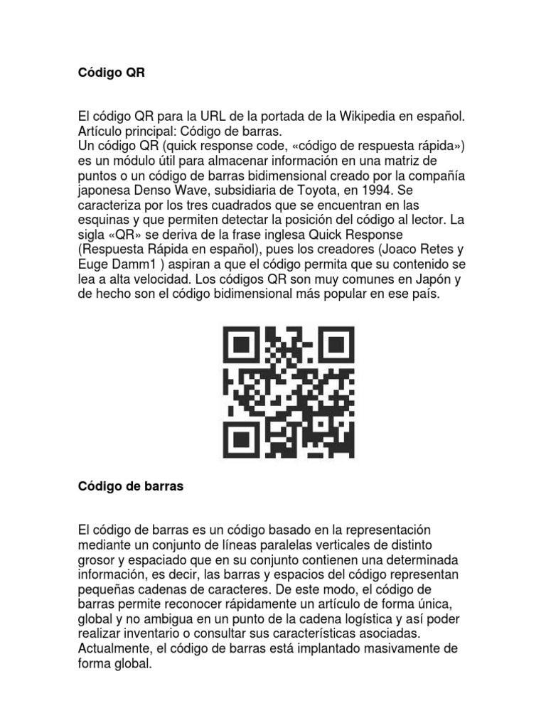 Introducción al Código QR y su Uso | PDF | Código de barras | Código QR