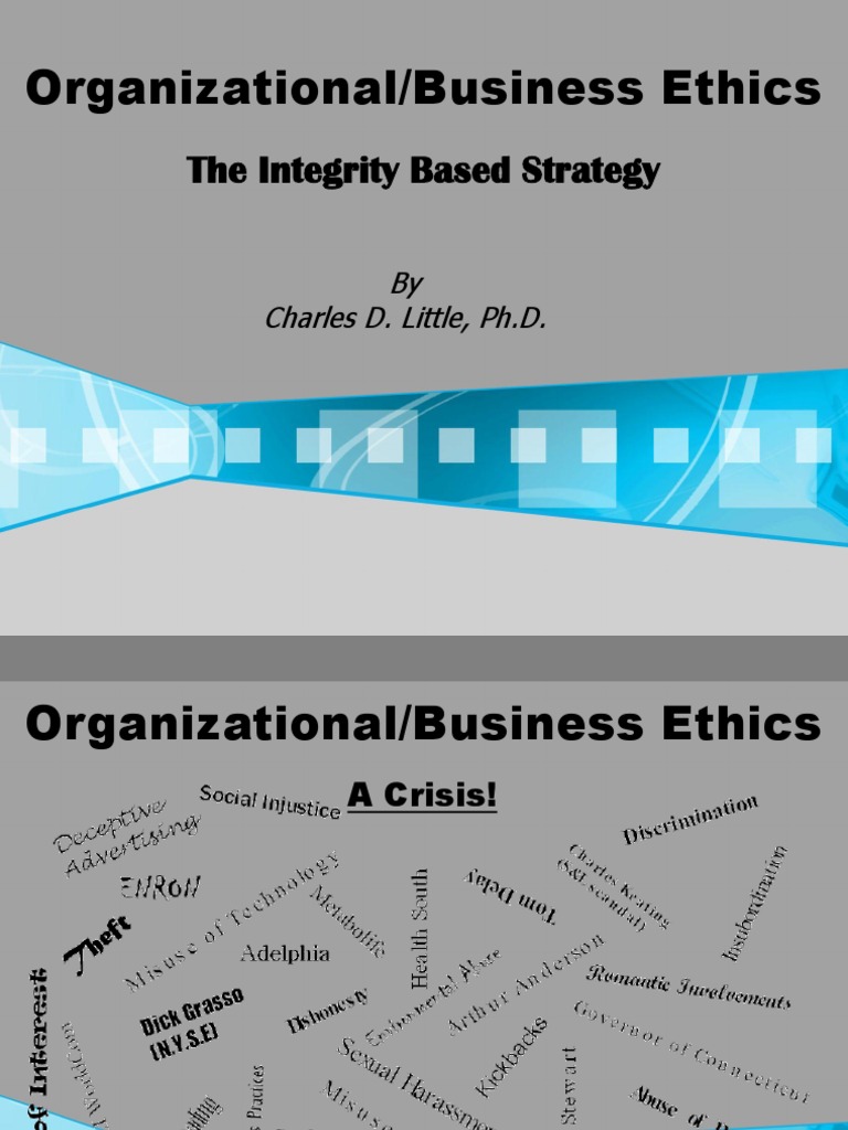Organizational Ethics | PDF | Business Ethics | Leadership