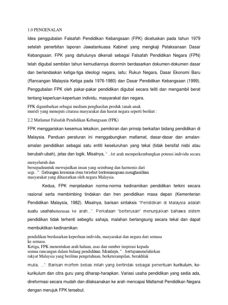 FPK Assignment | PDF | Seni & Disiplin Bahasa | Sains & Matematika