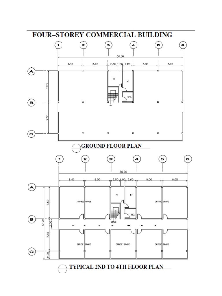3 Storey Commercial Building Floor Plan