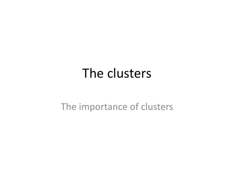 Importance of Clusters Explained | PDF