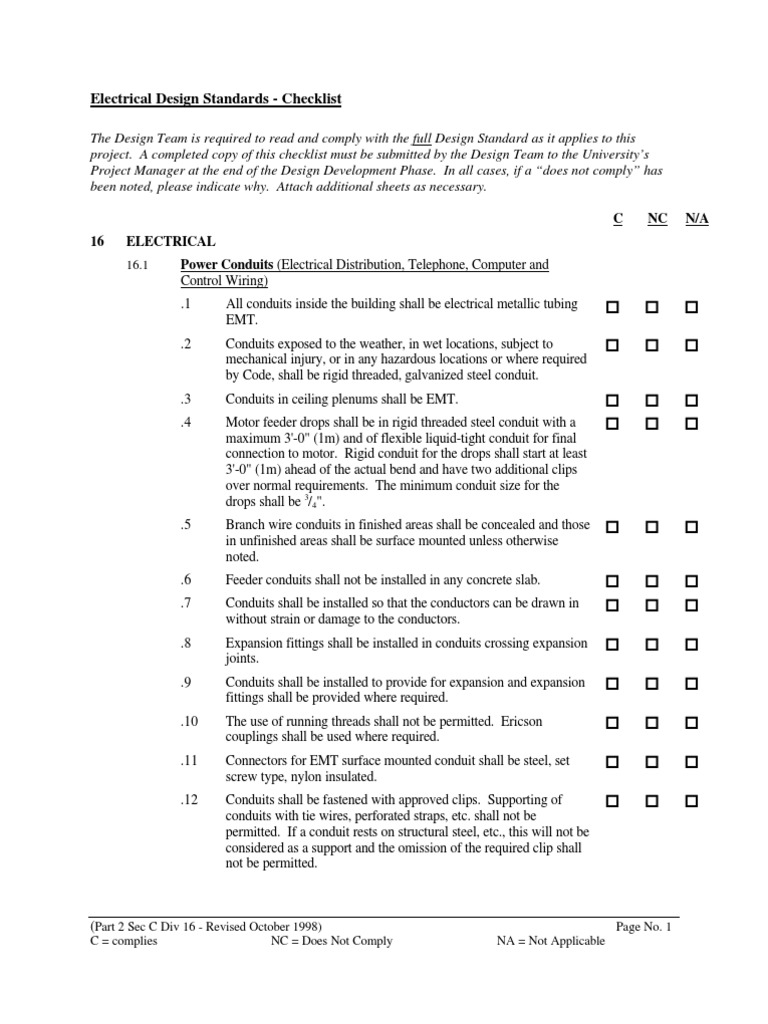 Electrical CheckList | PDF | Transformer | Electrical Wiring
