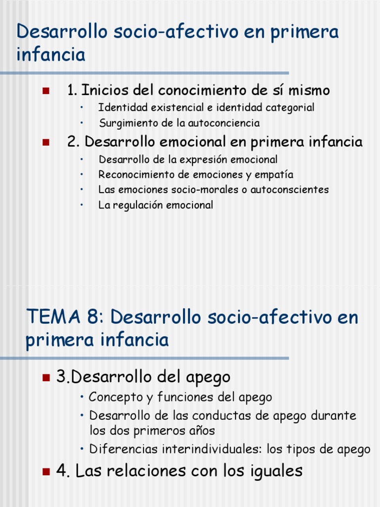 Desarrollo Socio-Afectivo en Primera Infancia | Teoría de apego | Las ...