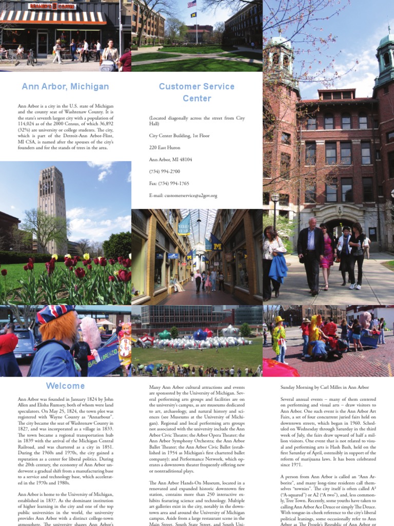 Ann Arbor, Michigan Customer Service Center | PDF