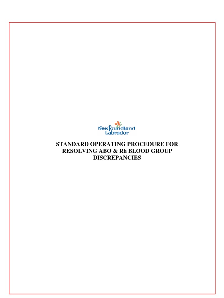 Resolving Abo RH Blood Group Discrepancies | PDF | Blood Type | Blood ...