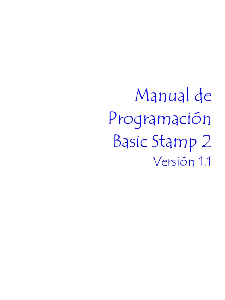 Manual de Programacion Del Basic Stamp 2 | PDF | Microcontrolador | Poco