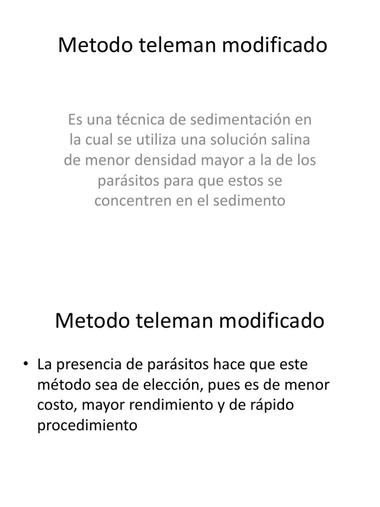 Metodo Teleman Modificado | PDF
