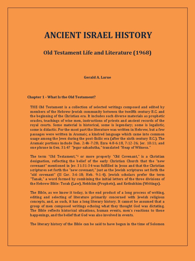 Ancient Israel History | PDF | Apocrypha | Biblical Canon