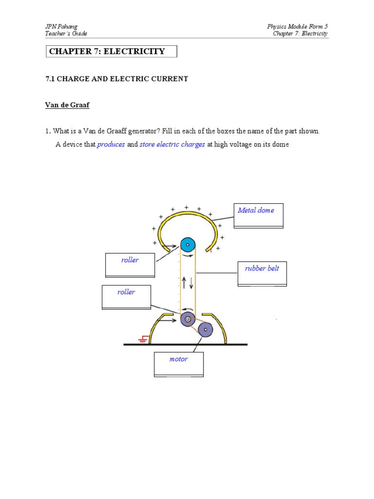 Chapter 7 - Electricity (Teacher's Guide) | PDF | Voltage | Electric ...