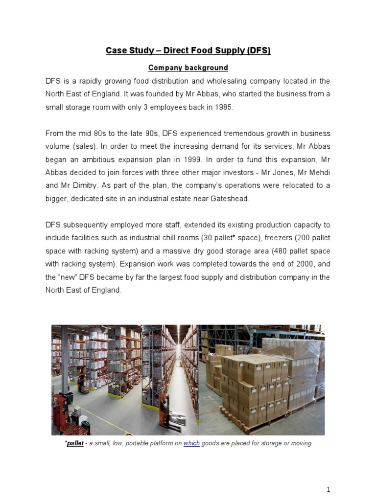 DFS Case Study | PDF | Supply Chain | Competition