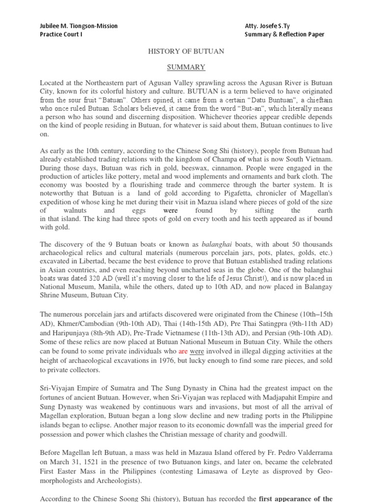 History of Butuan - Edited | PDF | Mindanao | Philippines