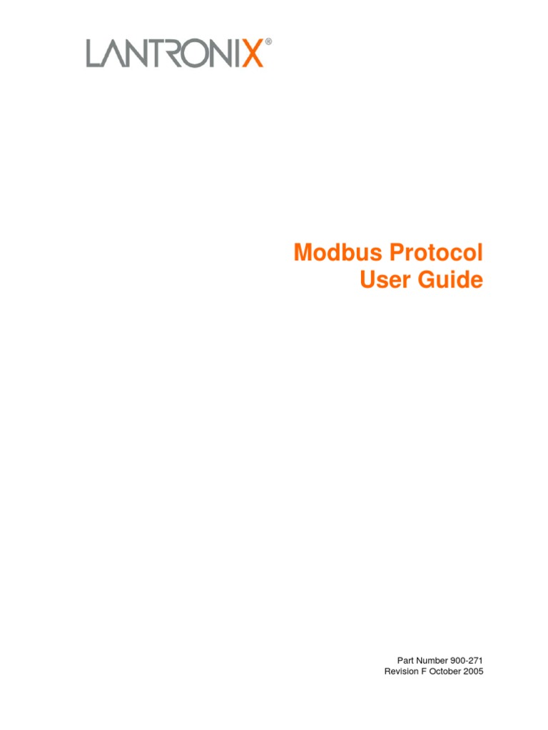 Lantronix Modbus Protocol UsersGuide | PDF | Transmission Control ...