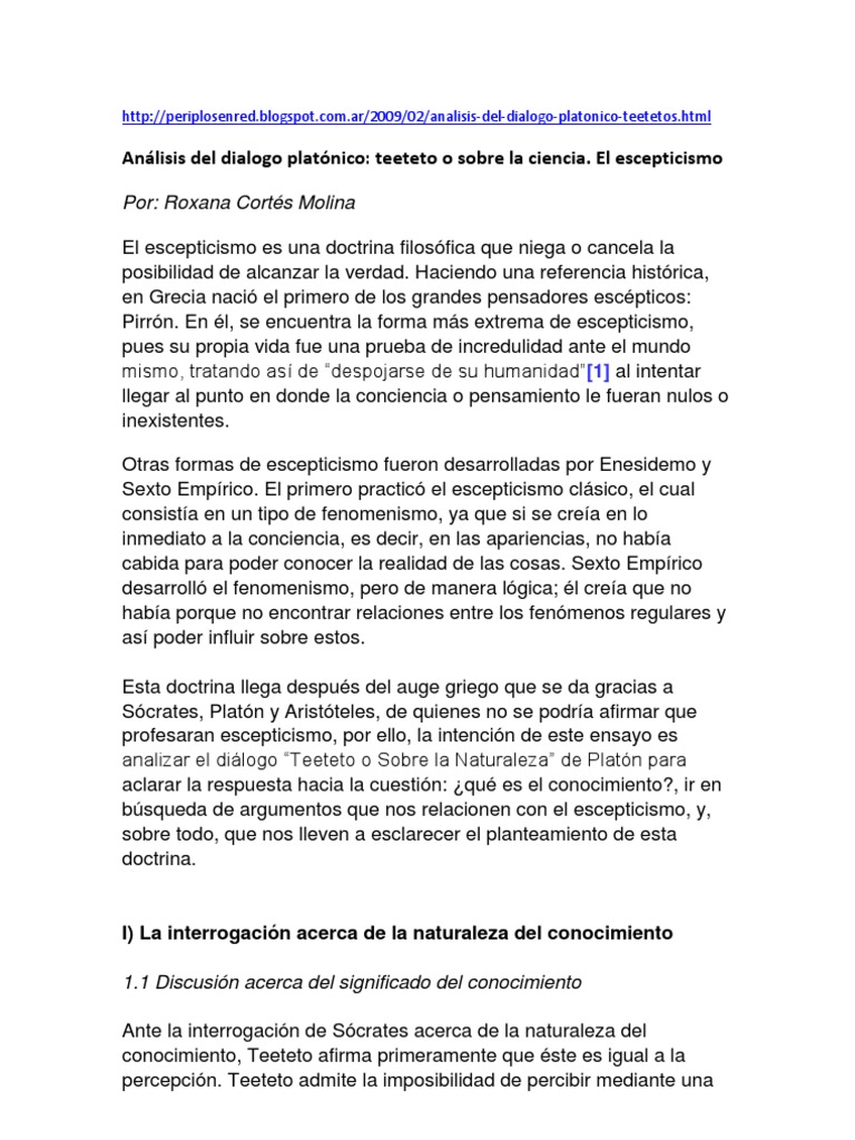 Platon Teeteto Pdf