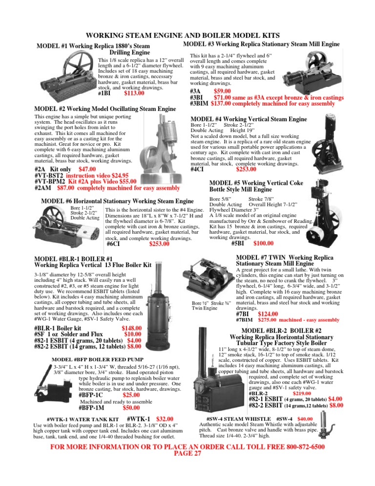 PMR Steam Kits | PDF | Steam Engine | Boiler