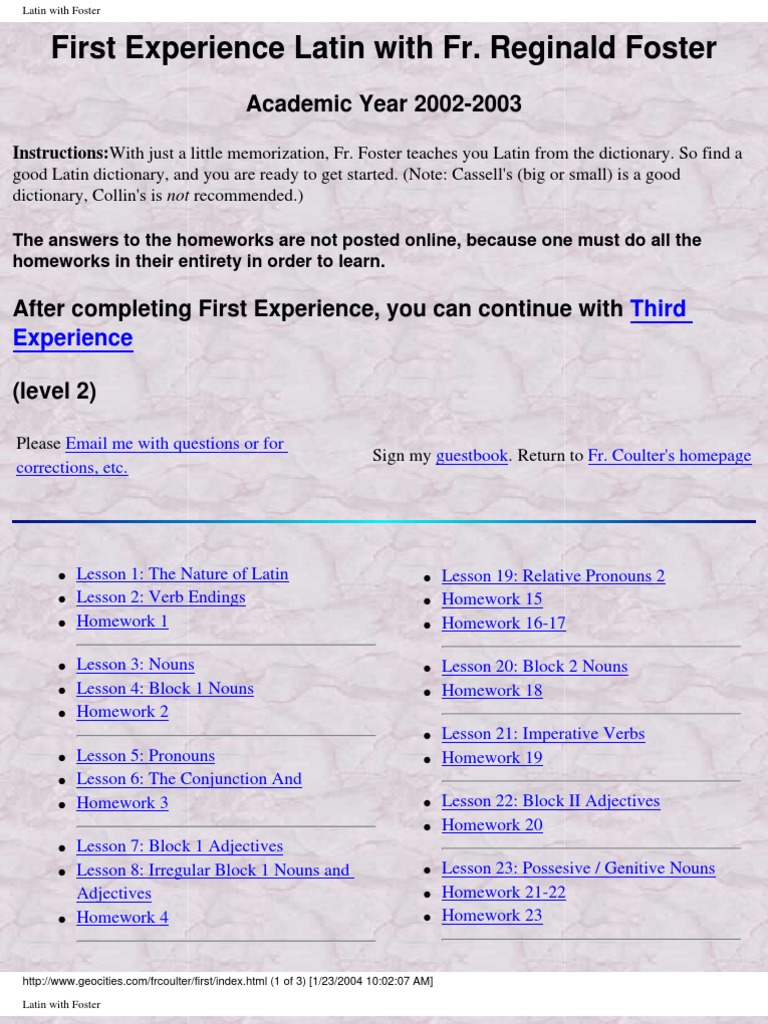 Latin With Reginald Foster | PDF | Grammatical Gender | Noun