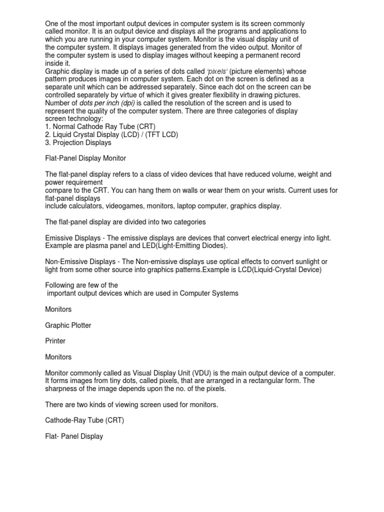 An In-Depth Look at Computer Monitors: Exploring the Technologies ...