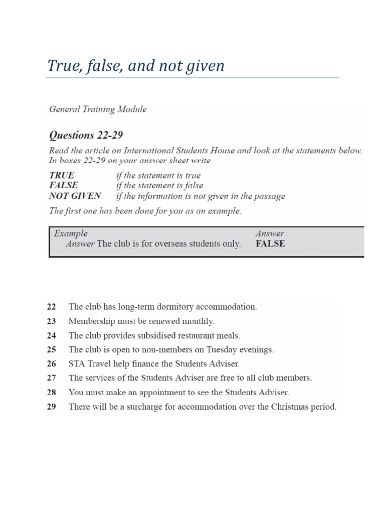 IELTS General Training Reading Material | PDF