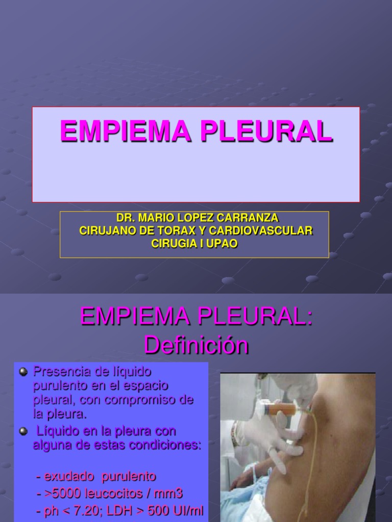 Empiema Pleural Exp. | PDF | Medicina CLINICA | Neumología