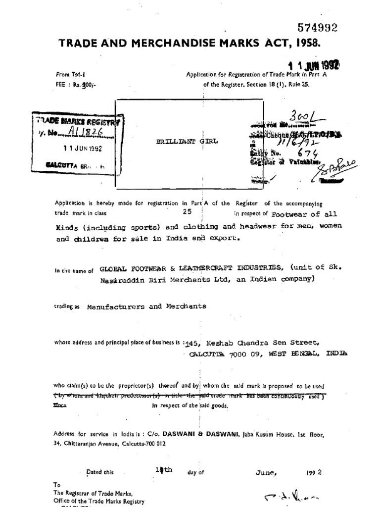 Trade and Merchandise Marks Act, 1958. 1AM W | PDF