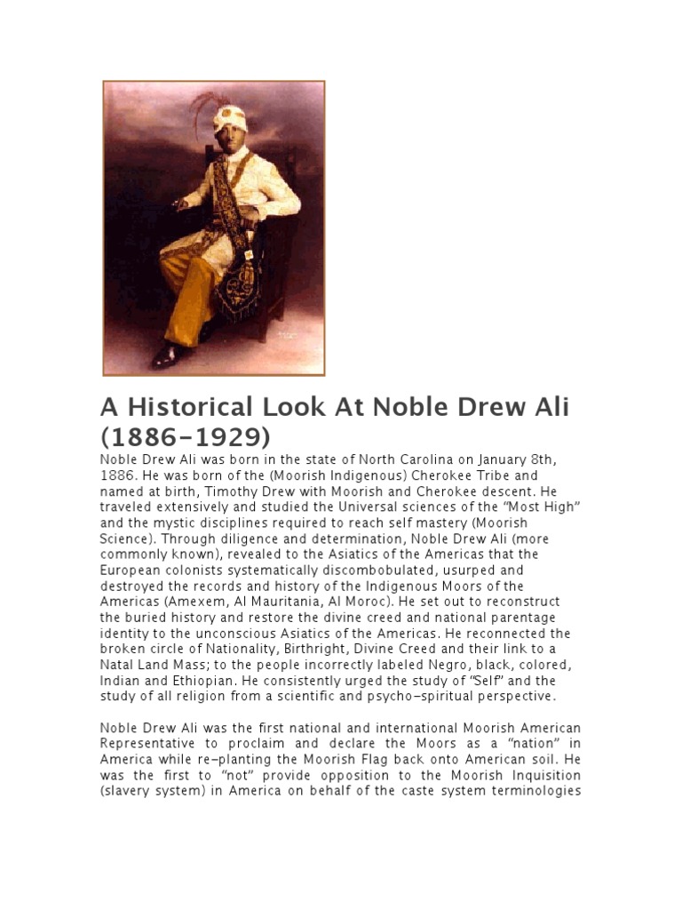 Noble Drew Ali: A Moorish Legacy | PDF | Religious Faiths | Abrahamic ...