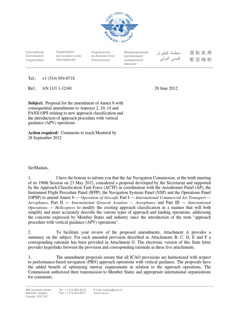 ICAO Approach Classification | PDF | Instrument Flight Rules ...