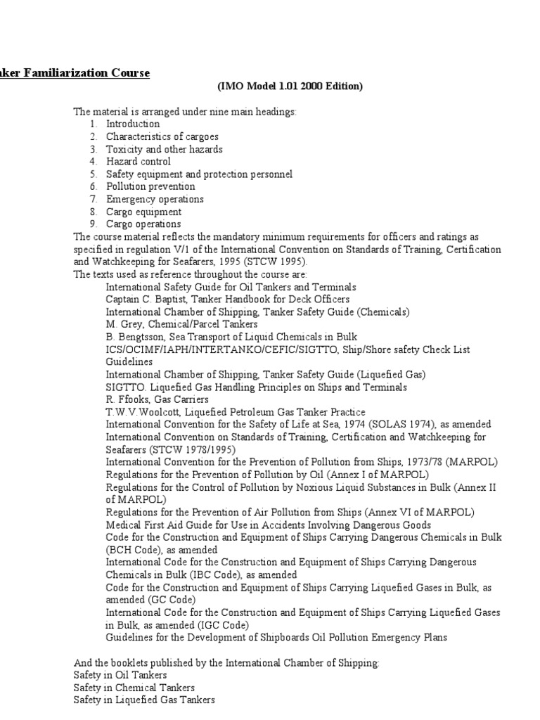 Tanker Familiarization Course Overview | PDF | Petroleum | Gasoline
