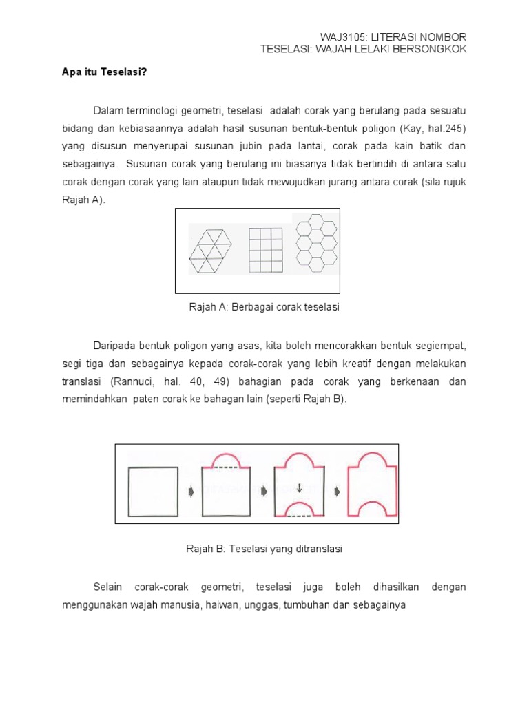 Tugasan Teselasi | PDF | Metode & Bahan Ajar