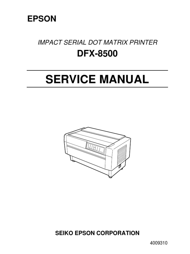 Epson DFX-8500 Service Manual | PDF | Alternating Current | Electronics