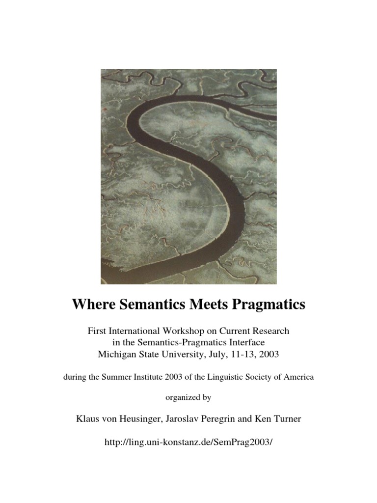 Where Semantics Meets Pragmatics | PDF | Proposition | Predicate (Grammar)
