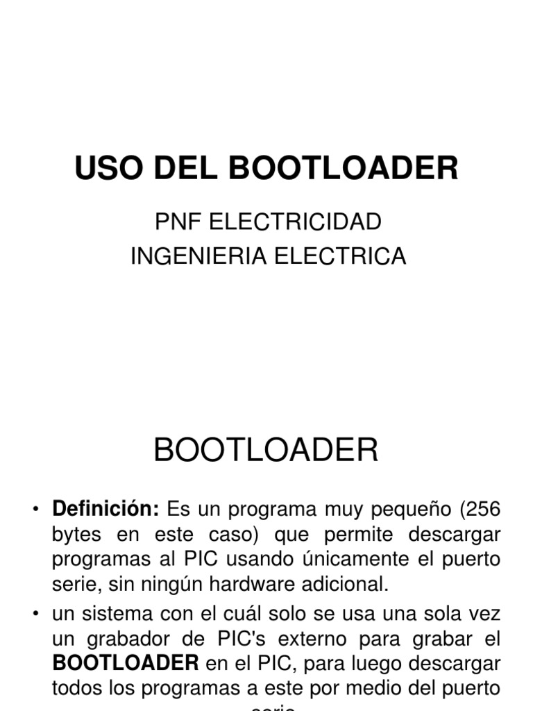 Uso Del Bootloader - Rom | PDF | Condensador | Arranque