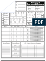 AD&D 2nd Edition Character Sheet by Synaptyx | PDF