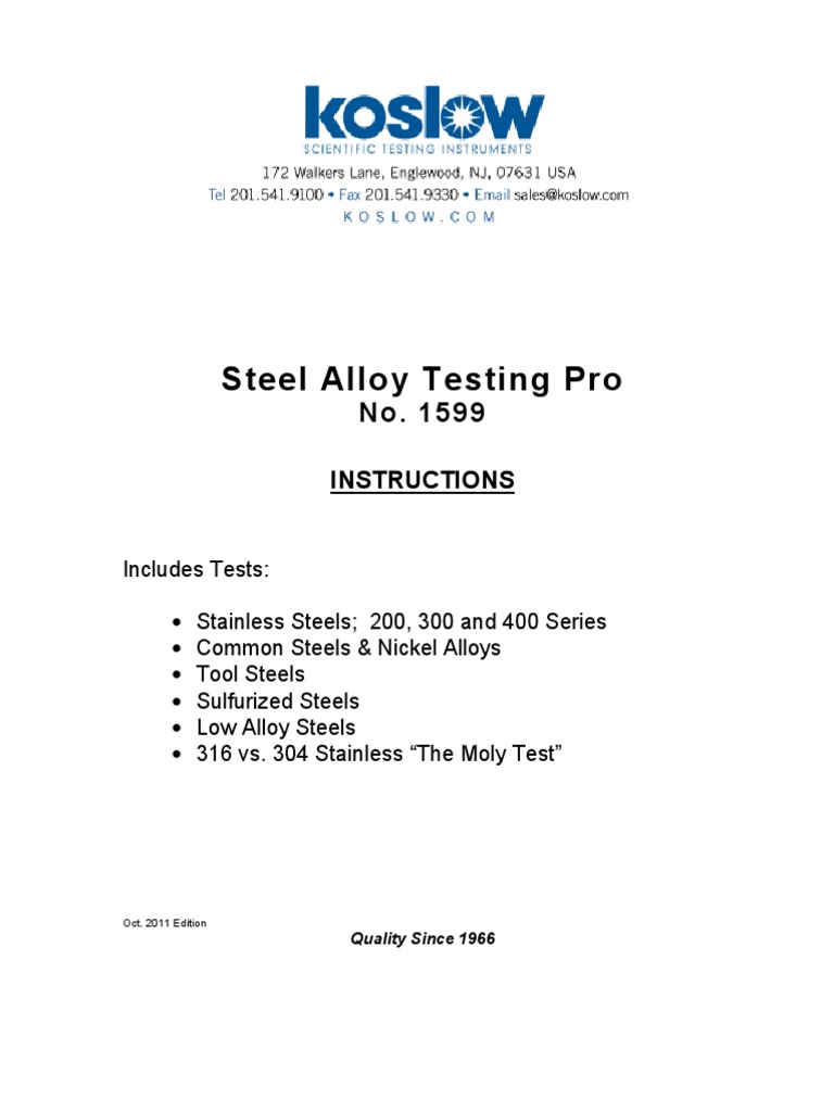 Steel Alloy Testing Op | PDF | Alloy | Steel