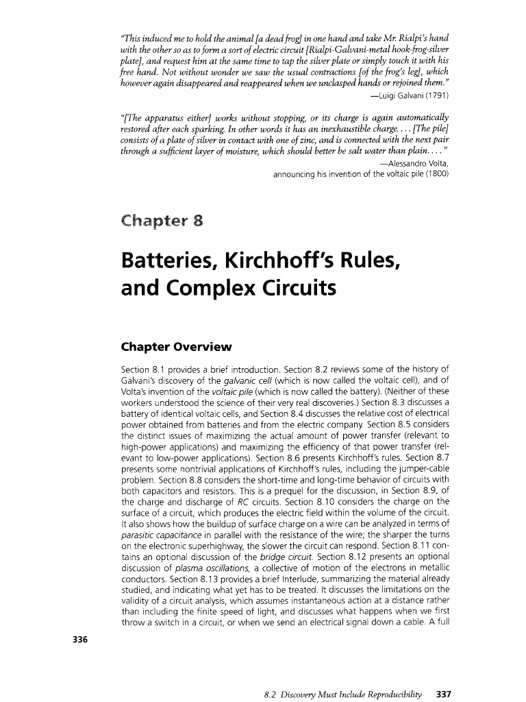 Physics Book About Batteries, Kirchhoff's Rules, and Complex Circuits ...