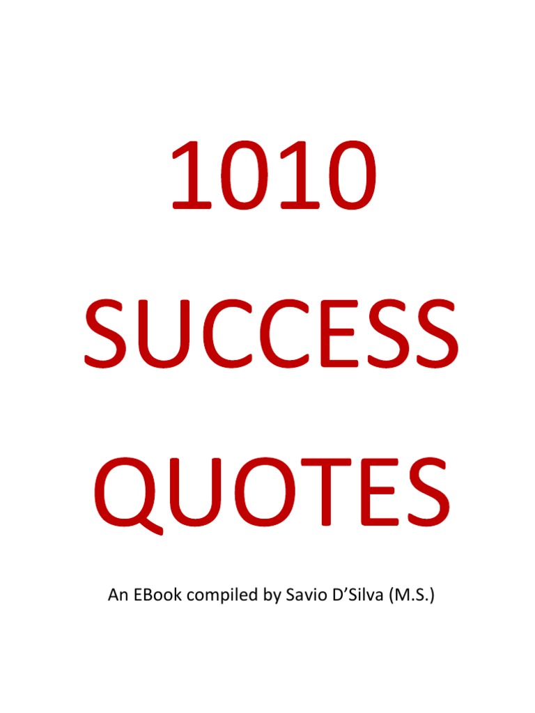 Success Quotes for Achievers | PDF | Home & Garden | Self-Improvement