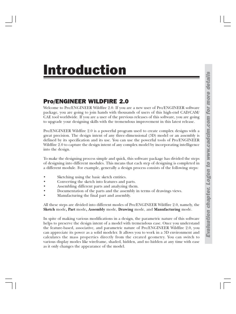 Intro Proe WF 2.0 Eval | PDF | Web Browser | System Software