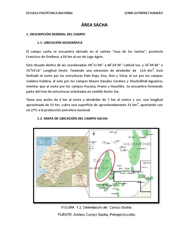 Campo Sacha | PDF | Cretáceo | Petróleo