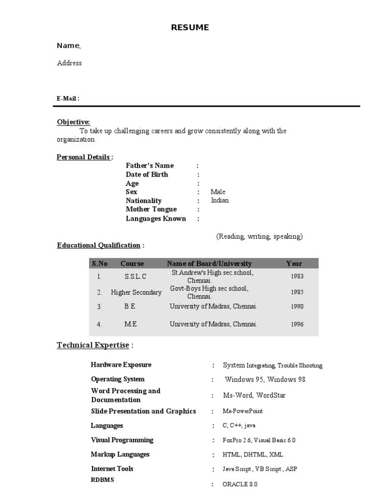 Resume Fresh 2 | PDF | Scripting Language | Active Server Pages
