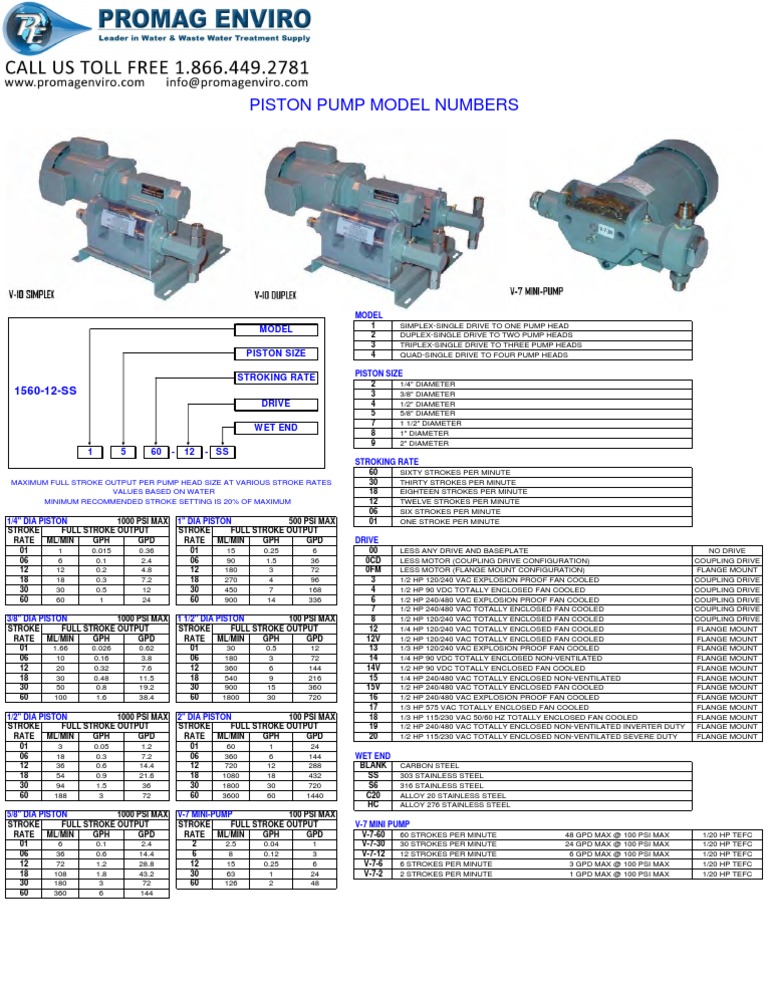 Piston Air Pump Specifications Guide | PDF | Steel | Vehicle Technology