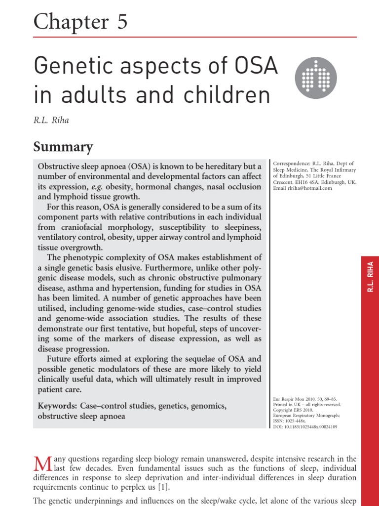 8 Genetic Aspects of OSA | PDF | Single Nucleotide Polymorphism ...